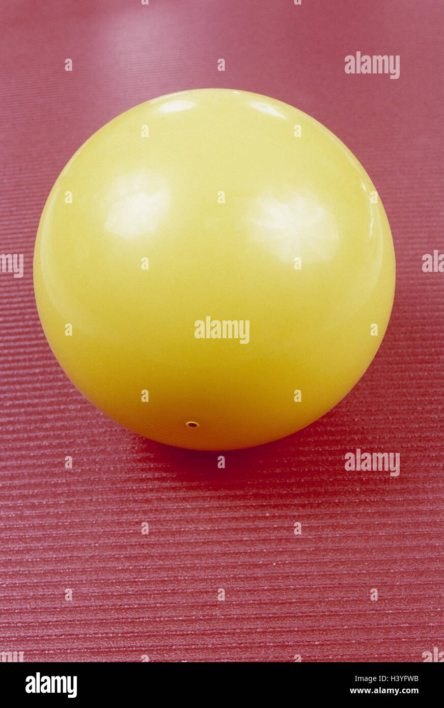 Gymnastics ball, yellow sports device, ball, sport, fitness, product ...