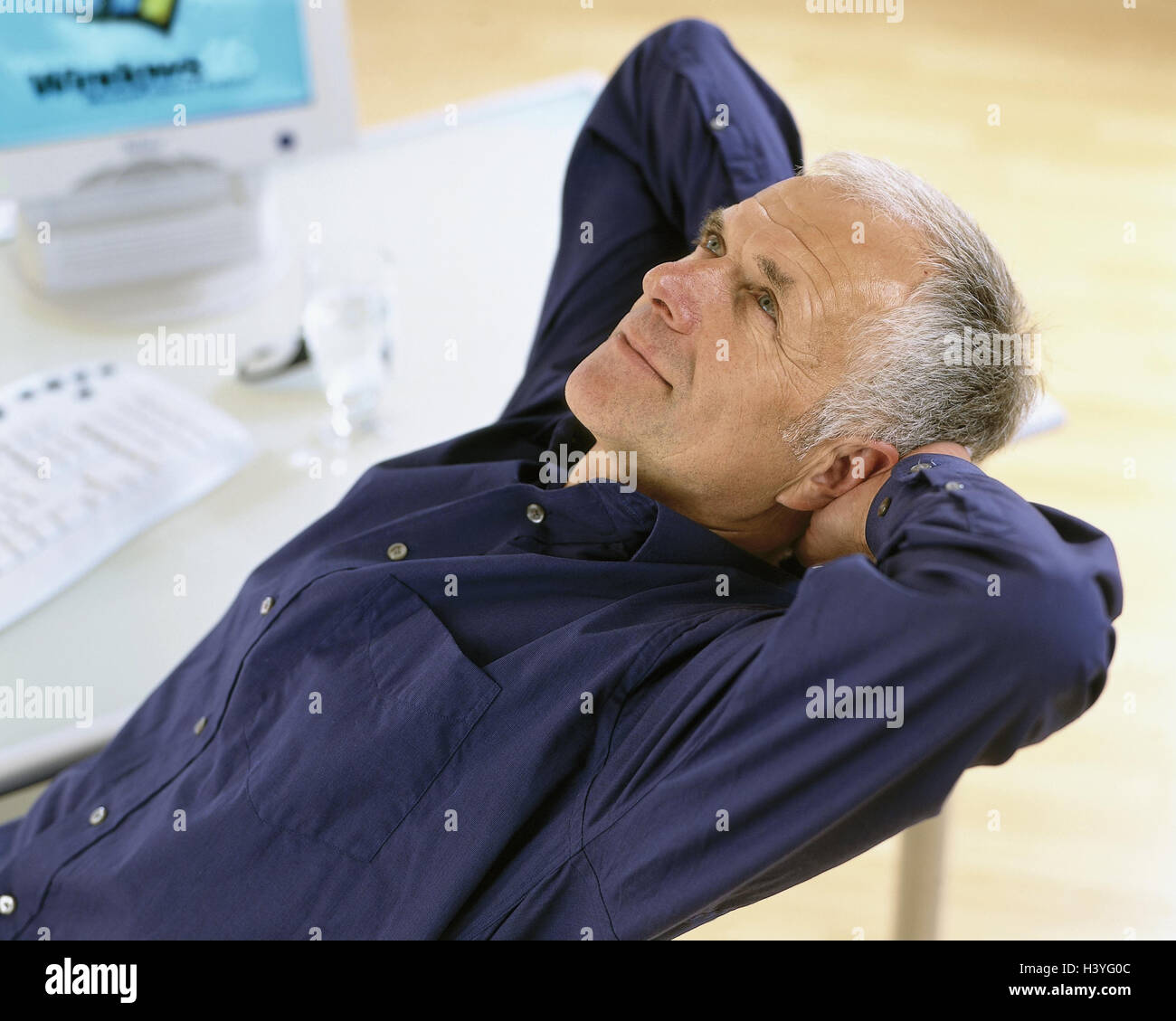 Office, man, work break, relaxing, model released, clerks, office ...