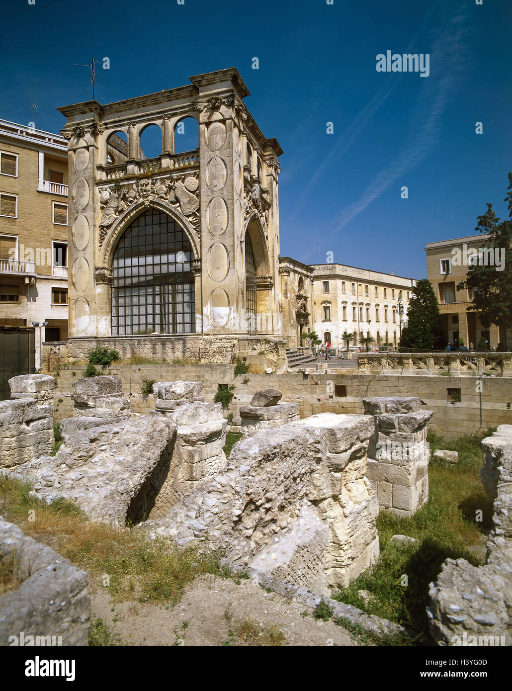 Italy, Apulia, Lecce, ruins, Europe, southeast Italy, architecture ...