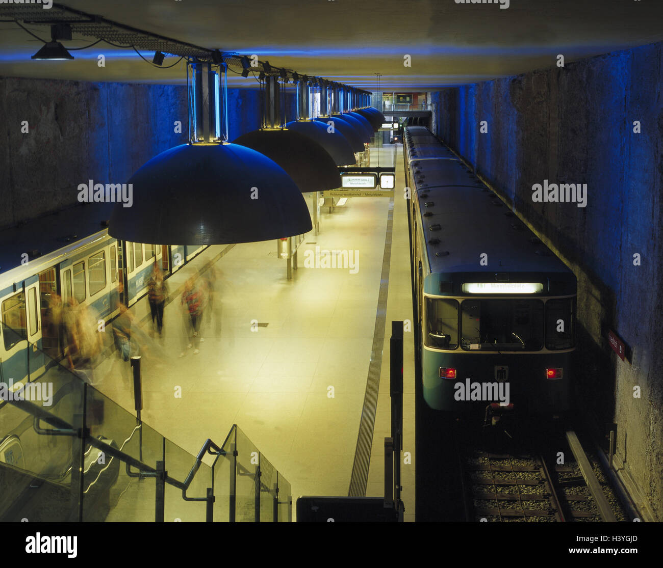 Germany, Upper Bavaria, Munich, west cemetery, underground station ...