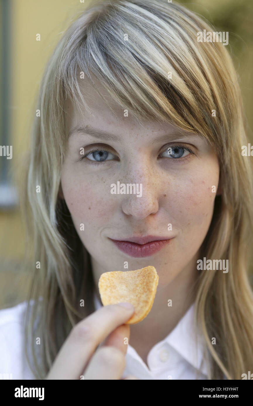 Woman Eat Crisps Outside High Resolution Stock Photography and Images ...