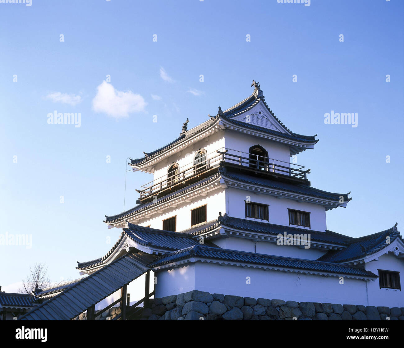 Japan, Shiroishi Castle, in 1391, view, Asia, lock, structure ...