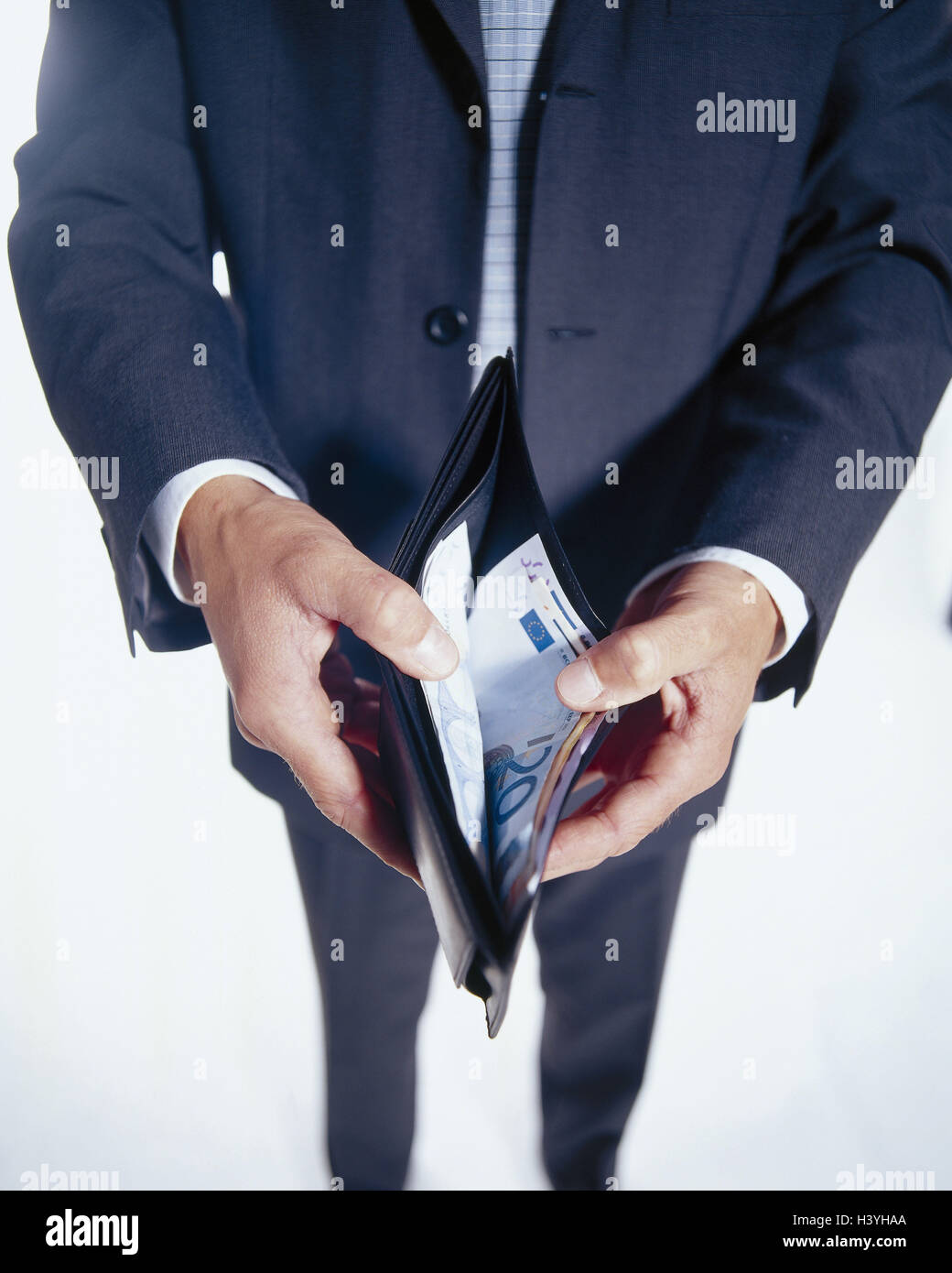 Man, suit, purse, open, banknotes, point, detail, Manager, change purse ...