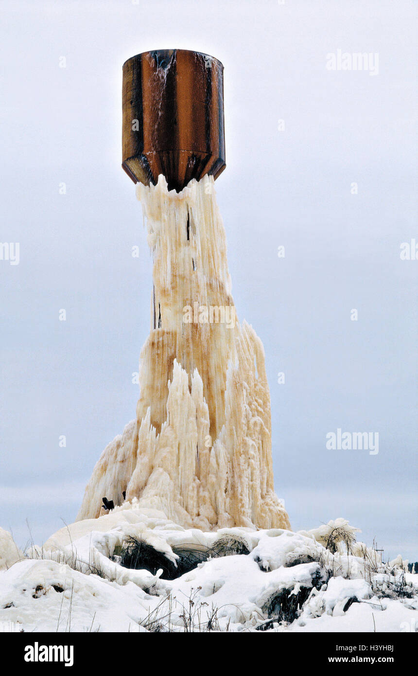 Russia, close Yaroslavl, water tower, ice, winter, tower, water tank ...