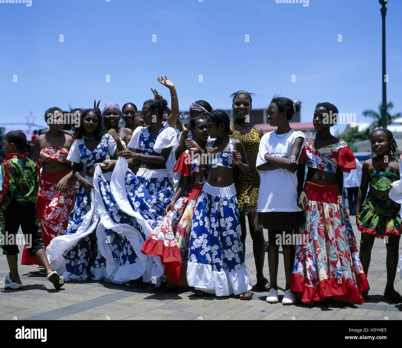 Mauritius, port Louis, Sega dancers, group picture no model release ...