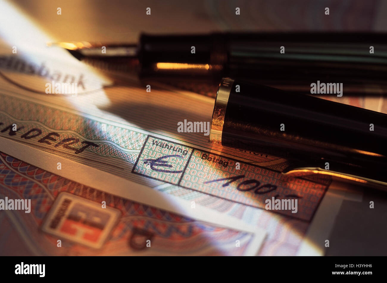 Detail of cheque hi-res stock photography and images - Alamy