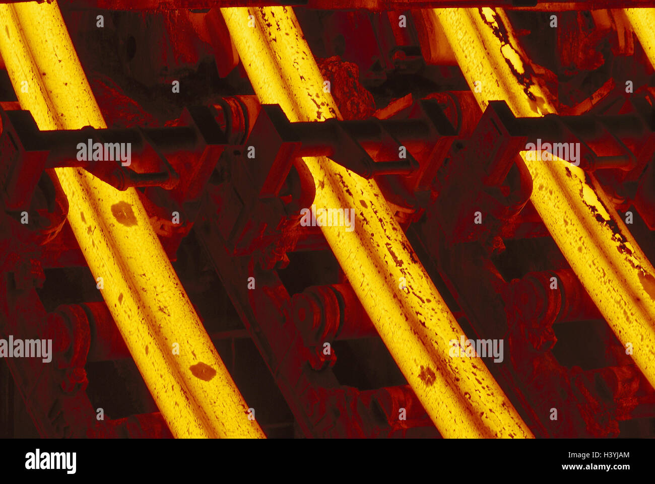 Germany, Saarland, Völklingen, ironworks, Saarstahl AG, continuous ...