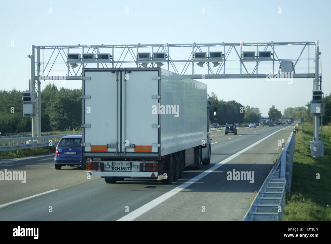 Traffic, controlling bridge, toll charge for trucks, Fantastically ...