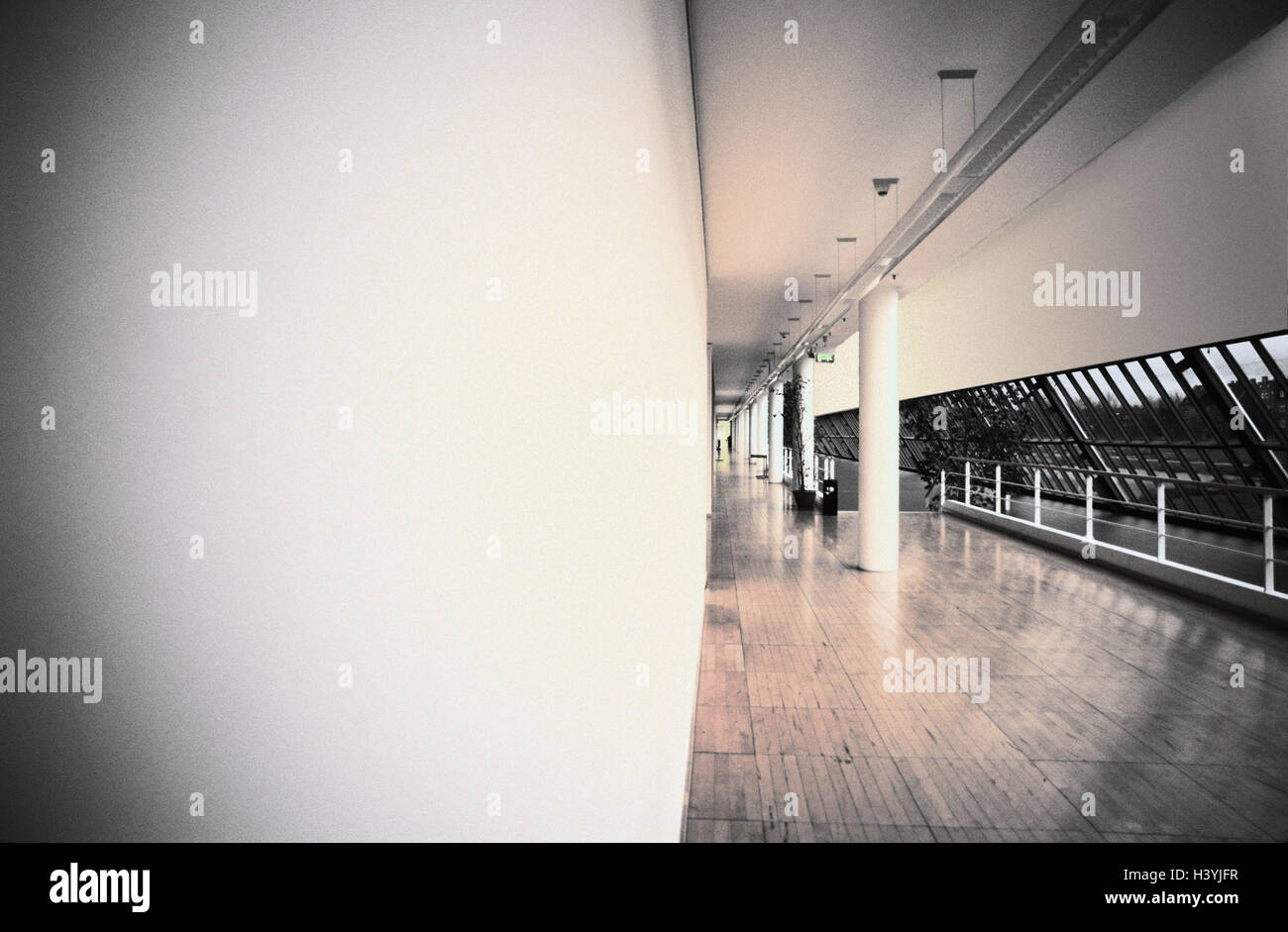 Office building, hall, building, rising, walk, passage, window front ...