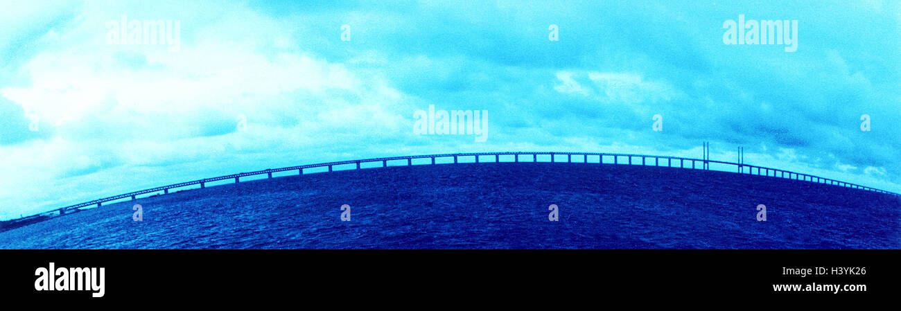 Denmark, Öresundbrücke, detail, bridge, connection, Denmark, Sweden ...