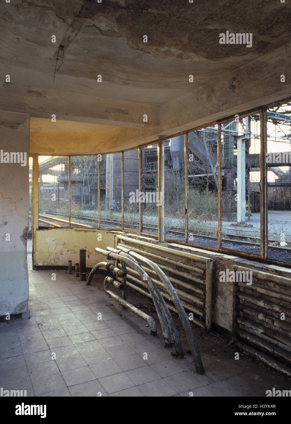 Factory sites, exit, building, anteroom, renovation-destitute, industry ...