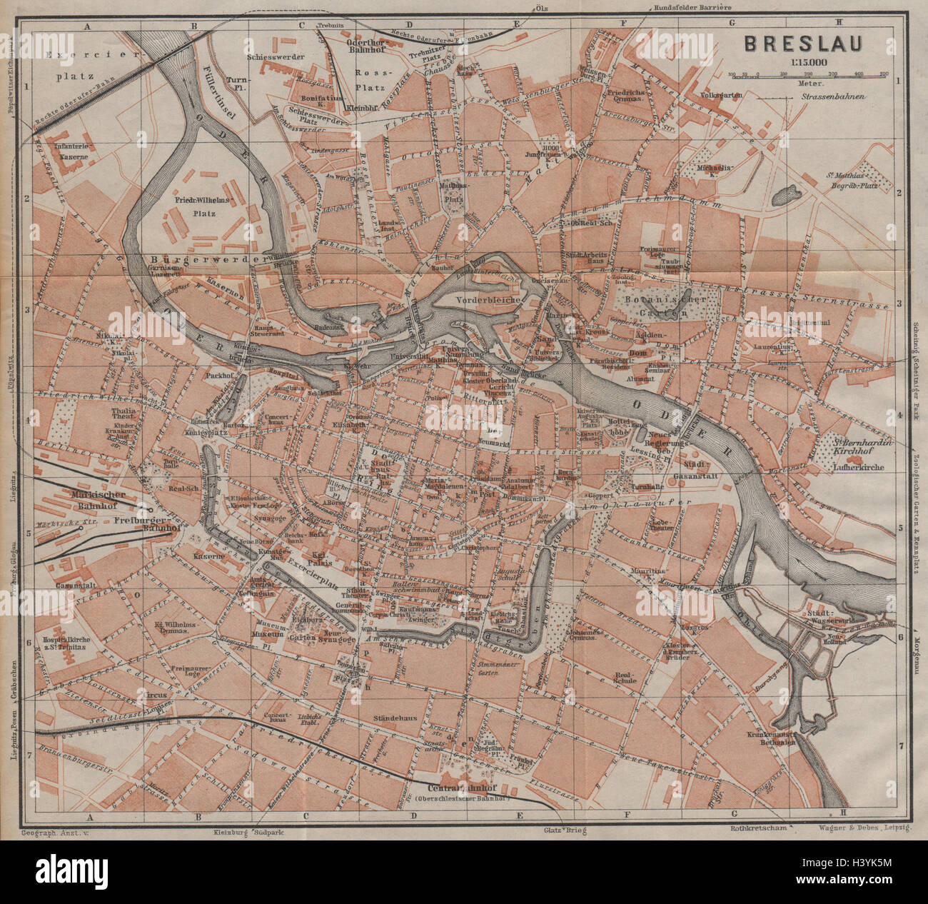 Vintage wroclaw plan hi-res stock photography and images - Alamy