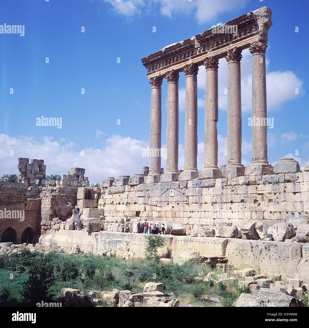 Lebanon, Baalbek, Jupiter temple, tourist, Balbek, structure ...