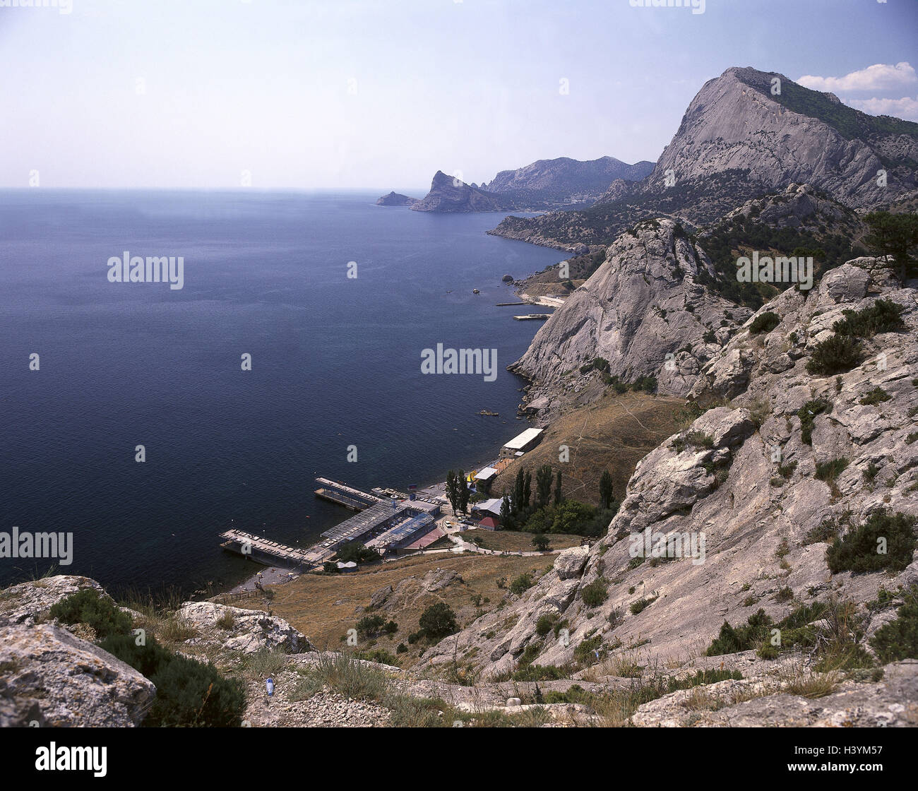 The Ukraine, peninsula the Crimea, Sudak, coastal scenery, the Black ...