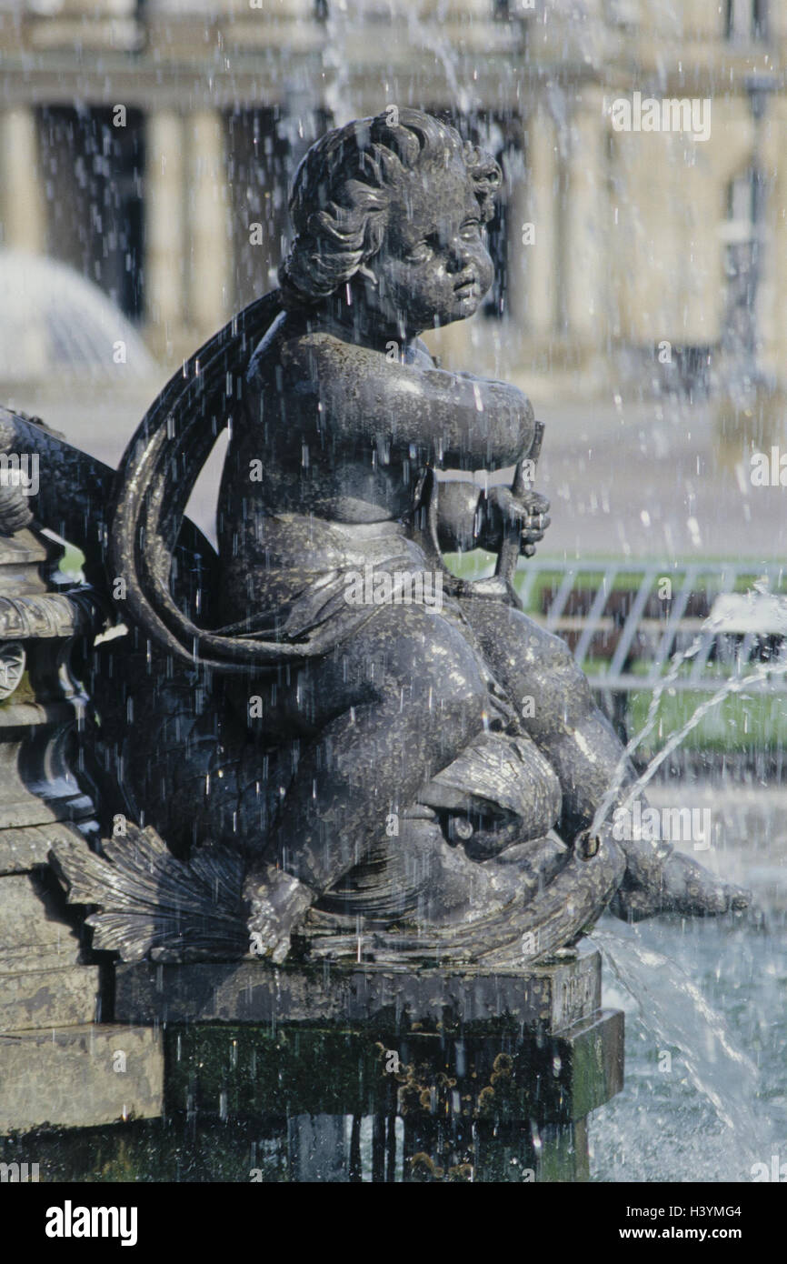 Fountains, well figure, bathing Wurttemberg, Stuttgart, Stuttgard ...
