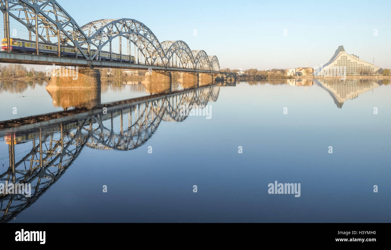 River bridges daugava hi-res stock photography and images - Alamy