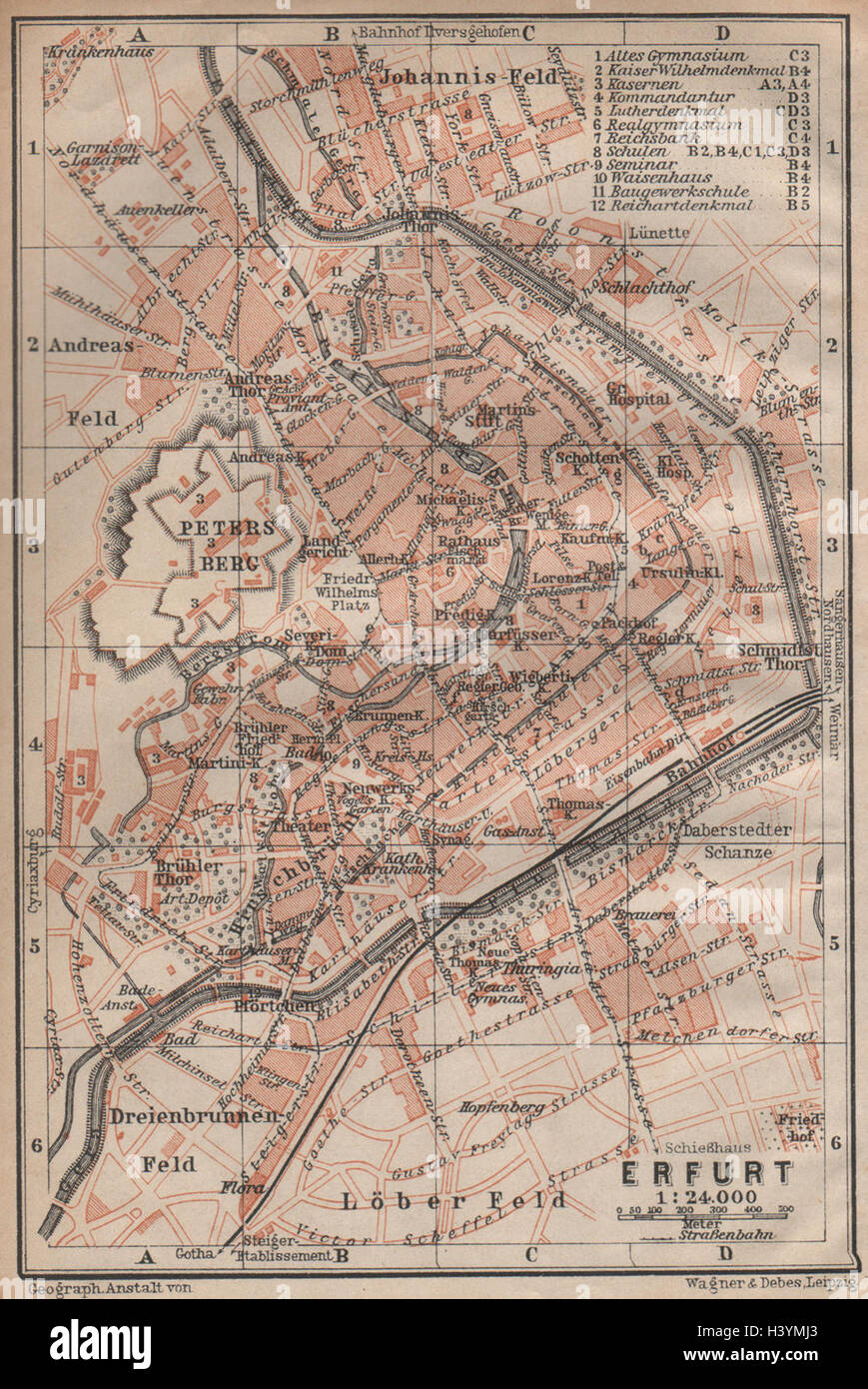 Map of erfurt hi-res stock photography and images - Alamy
