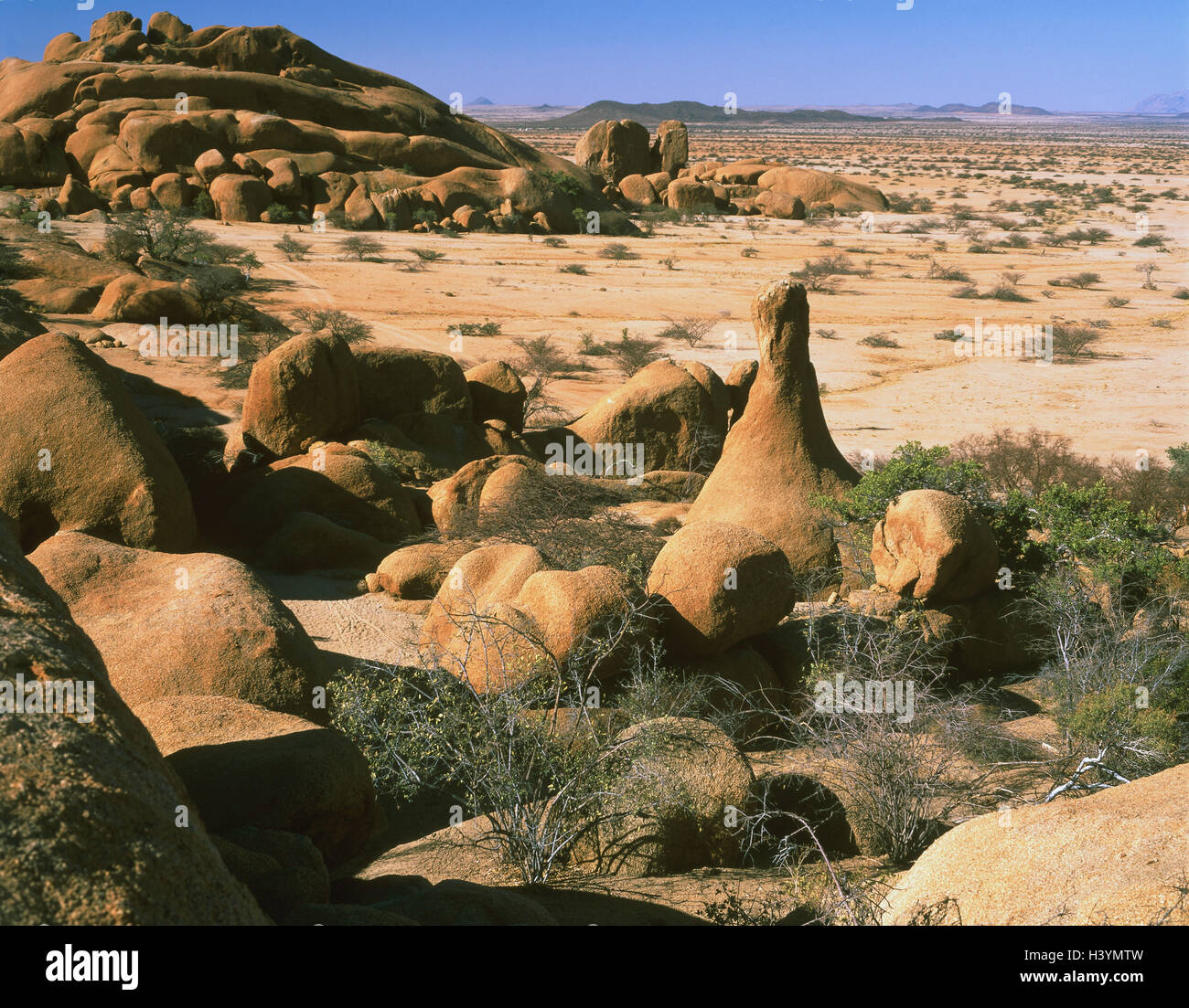 Namibia, Damaraland, Spitzkoppe, bile formations, Africa, desert ...