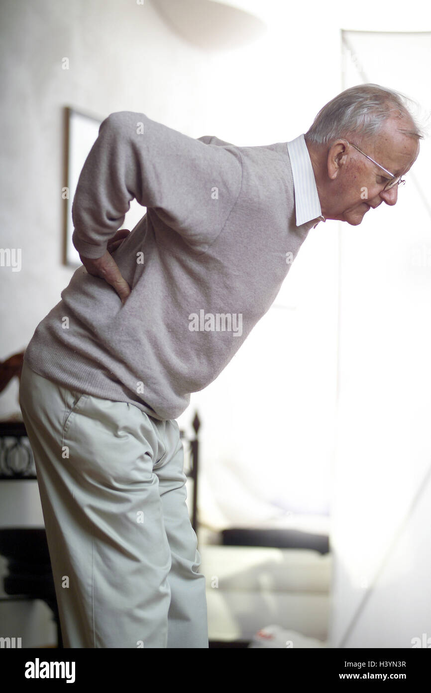 Boss, seriously, gesture, backache, at the side, man, pensioner ...