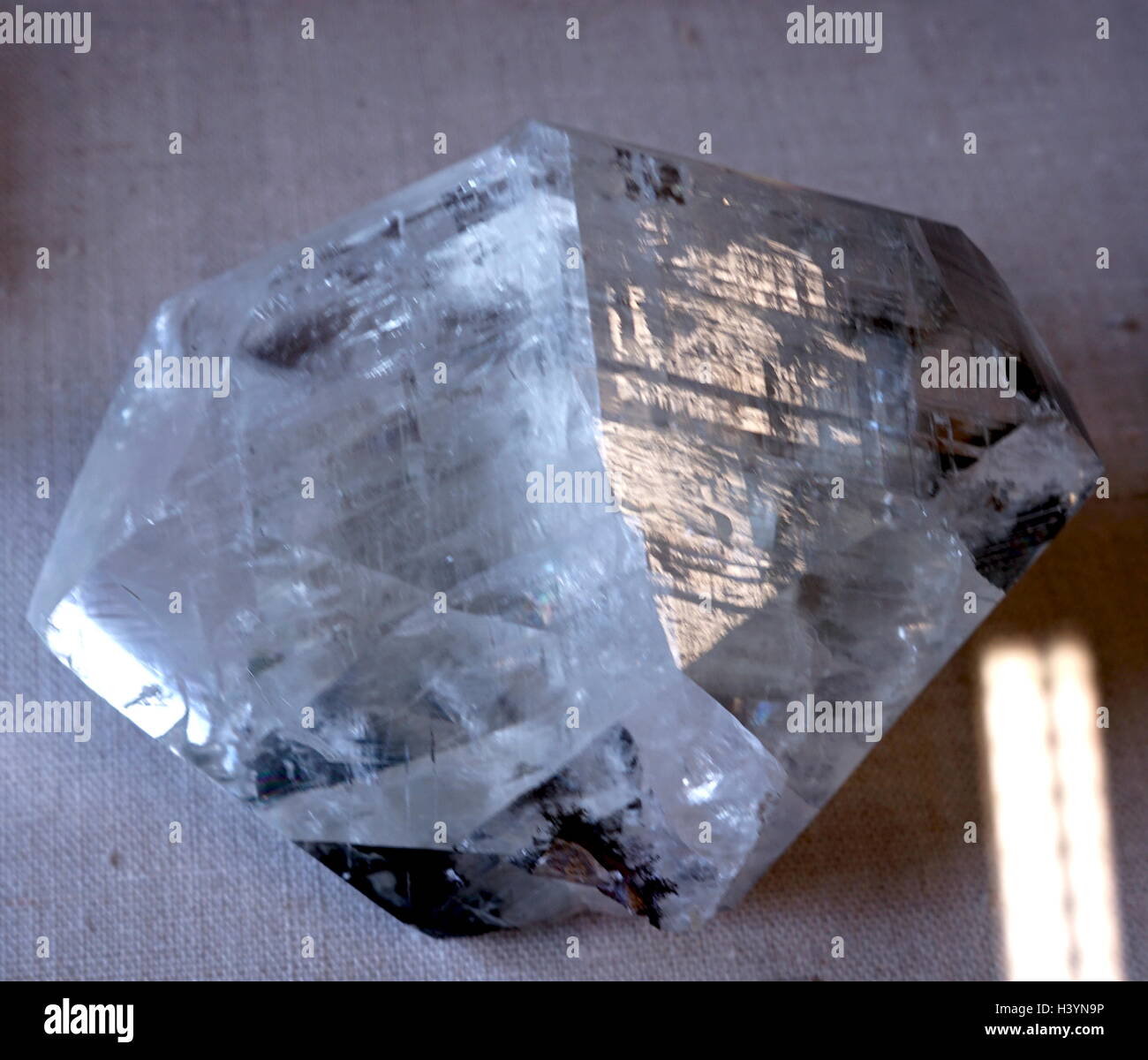 Colourless twin crystal from Cumberland. Dated 21st Century Stock Photo ...