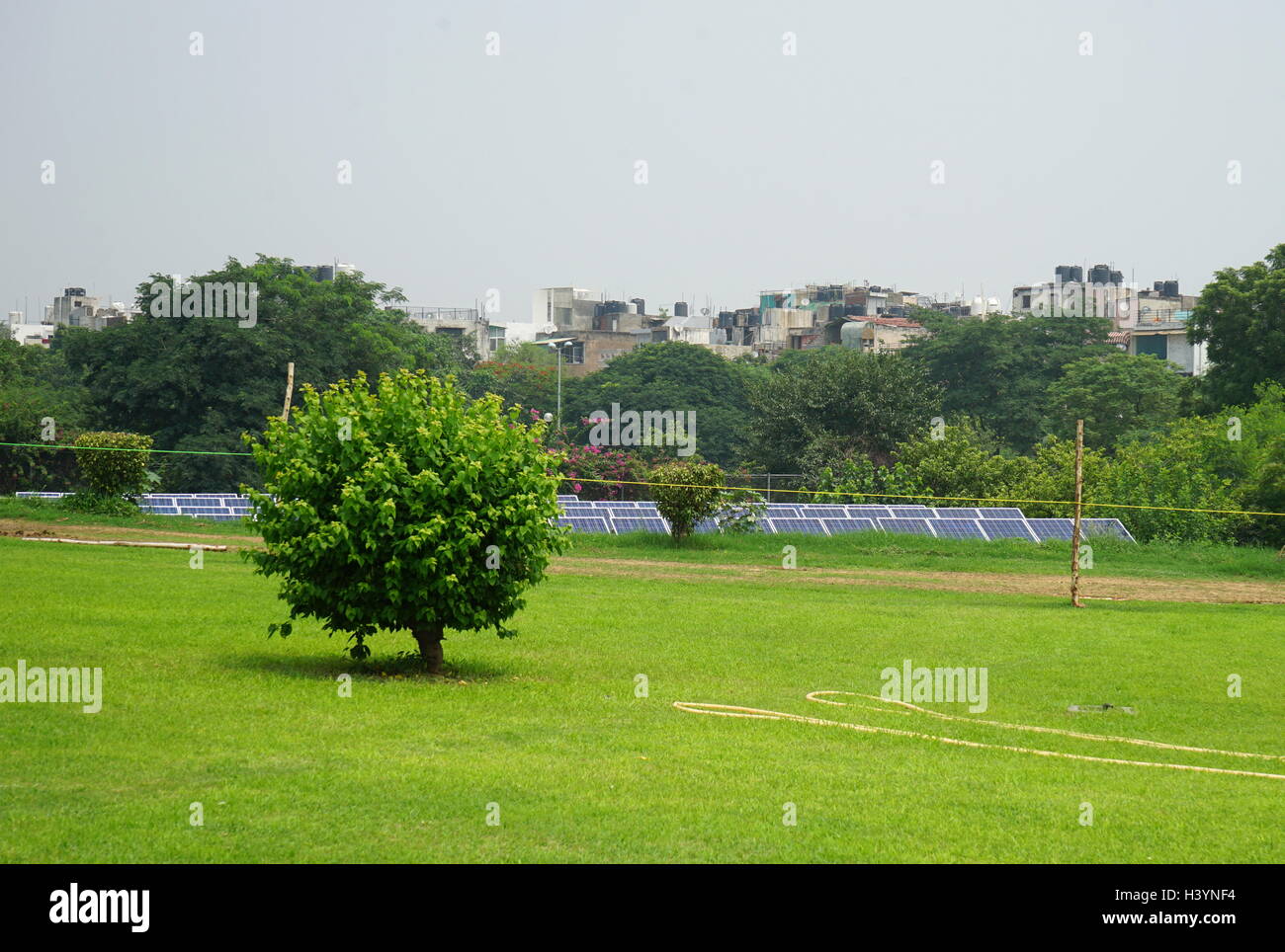 View of the gardens of the Lotus Temple, a Baha'i House of Worship, in ...