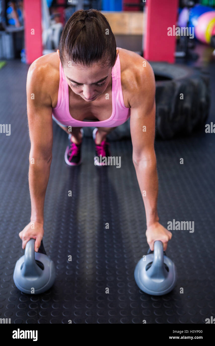 Female athlete doing push-ups Stock Photo - Alamy