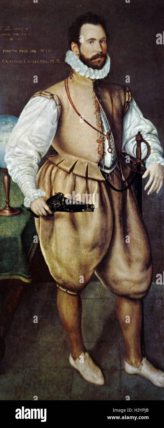 Portrait of Martin Frobisher (1535-1594) an English seaman and ...