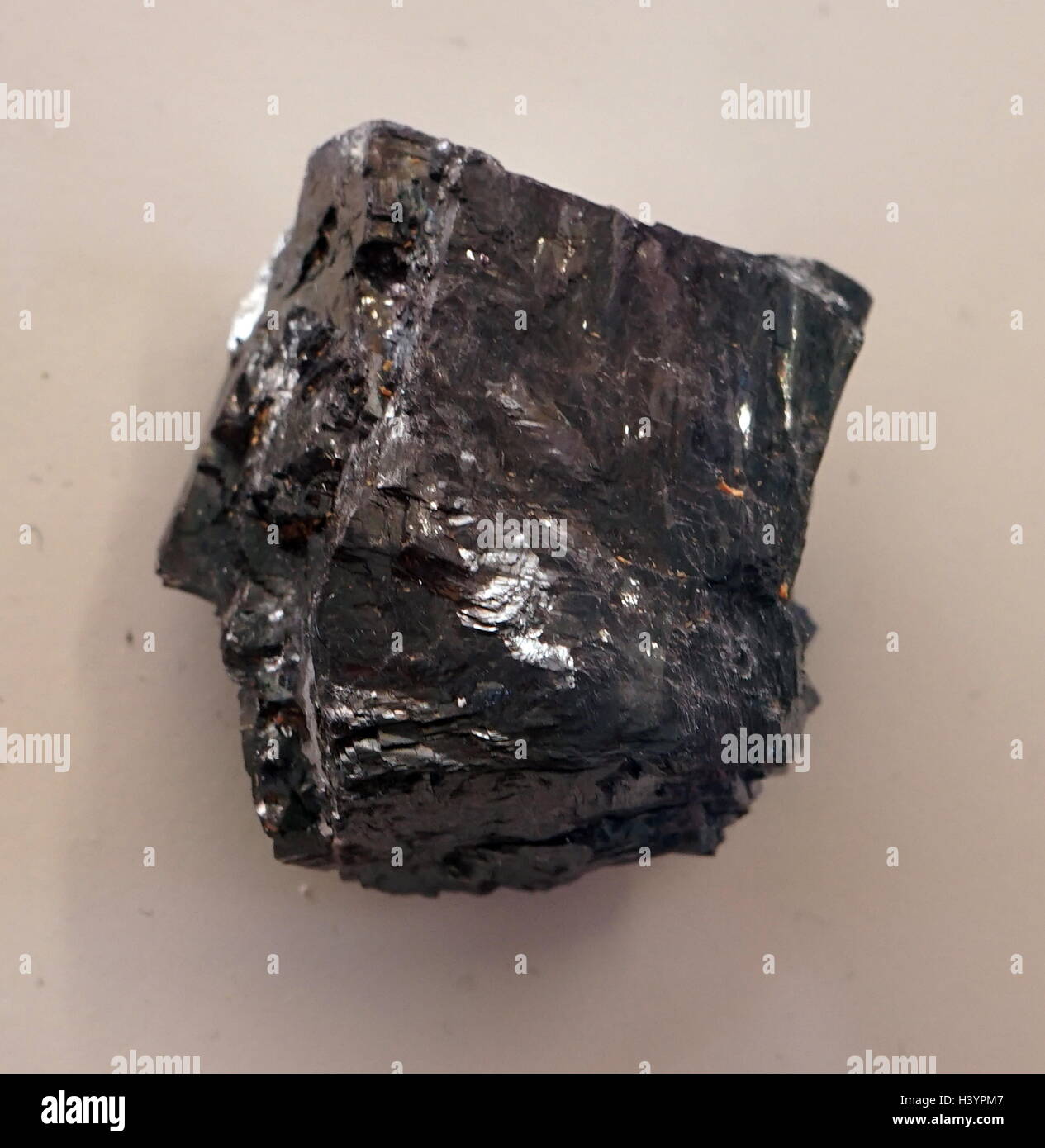 A sample of Galena which is the natural mineral form of lead sulfide ...