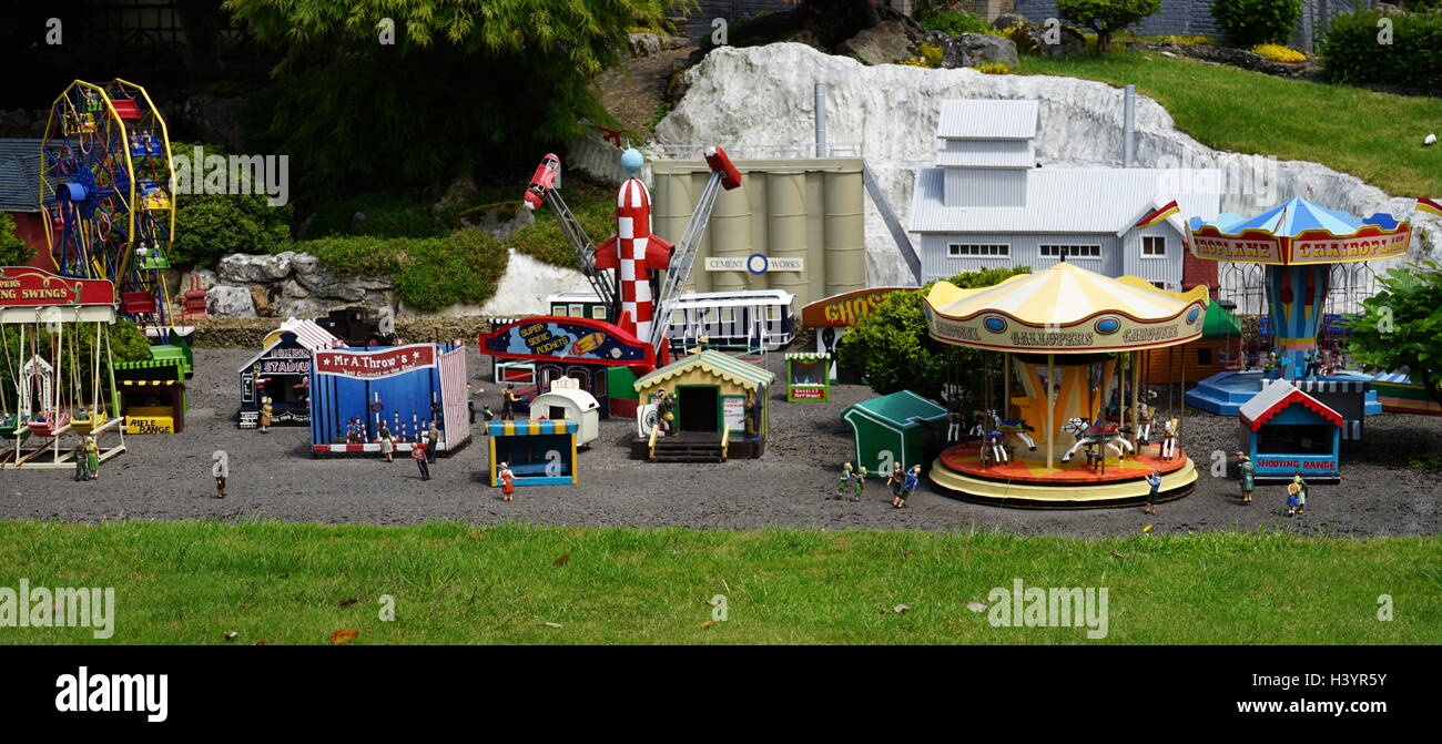 Circus fairground at the Model village in Bekonscot in Beaconsfield ...