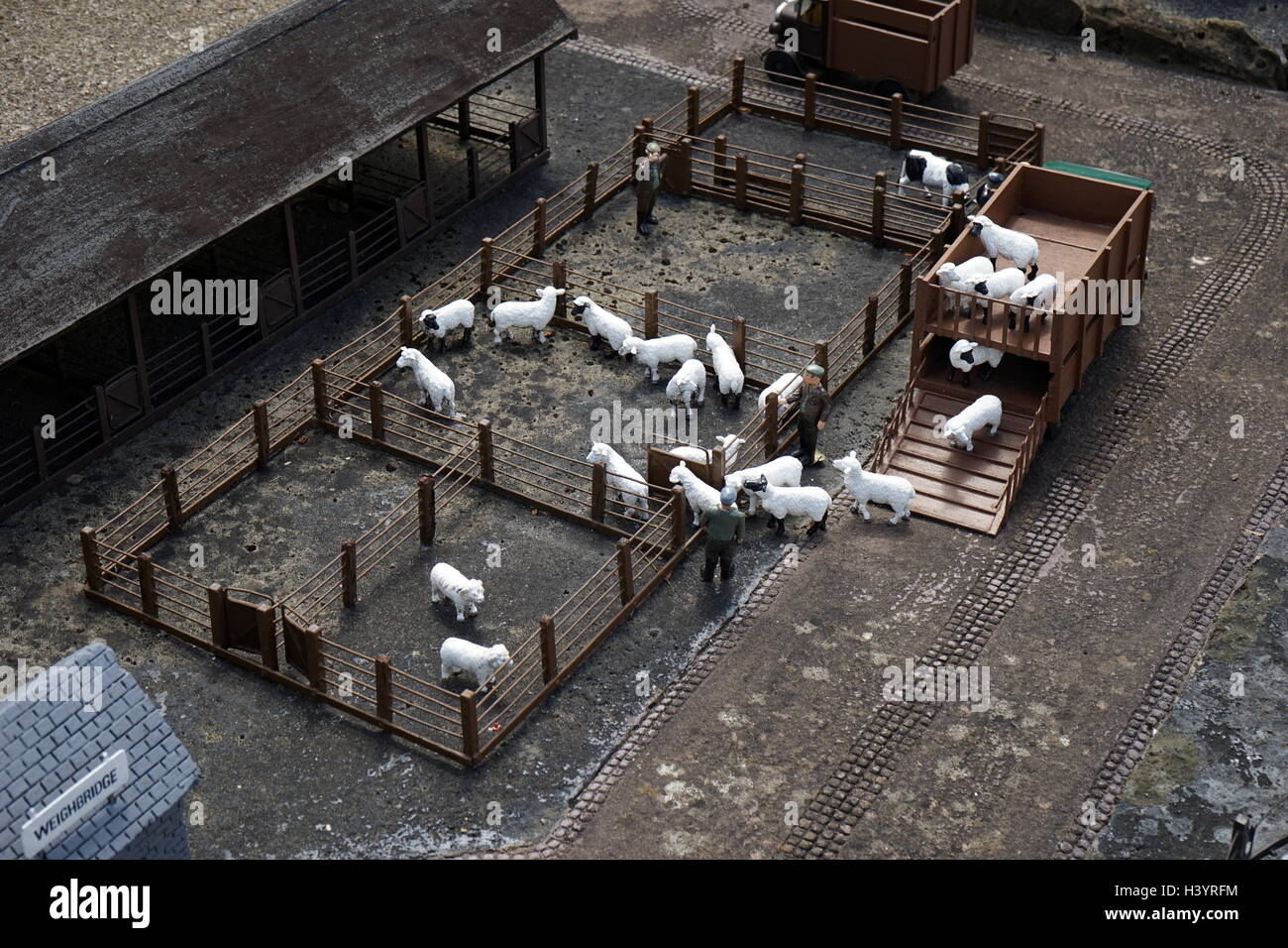 Village farm at Bekonscot in Beaconsfield, Buckinghamshire, England ...