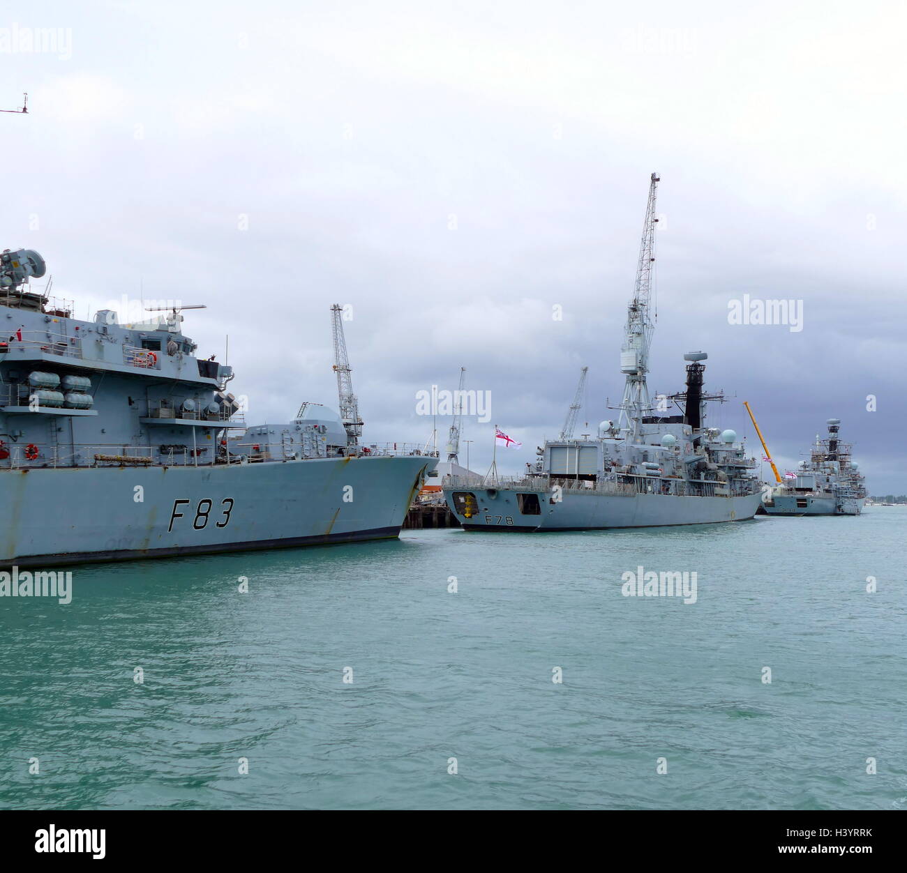 HMS St Albans and HMS Kent; Type 23 frigates of the Royal Navy, in the ...