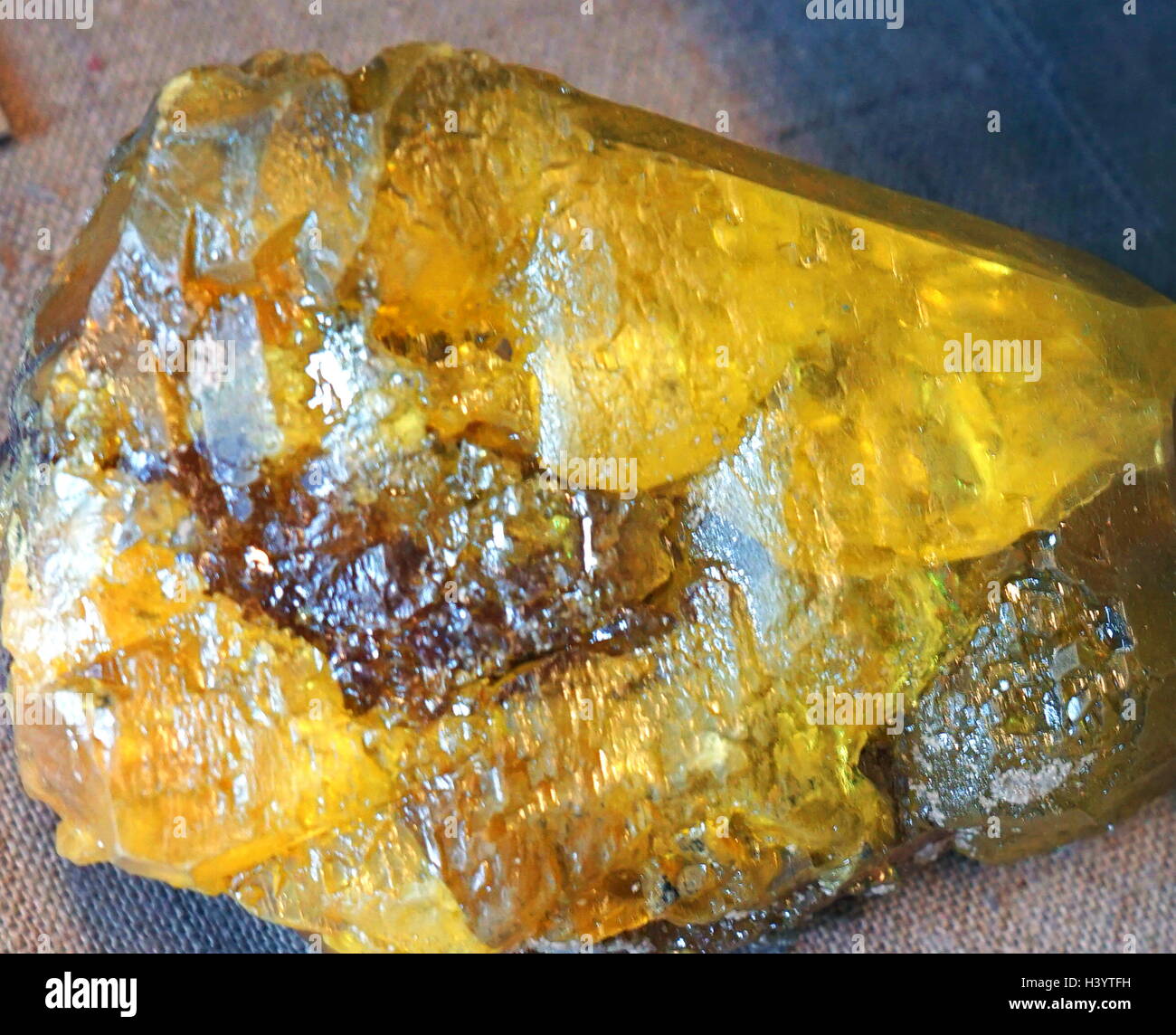 A sample of pyramidal crystal with calcite from Italy. Dated 21st ...