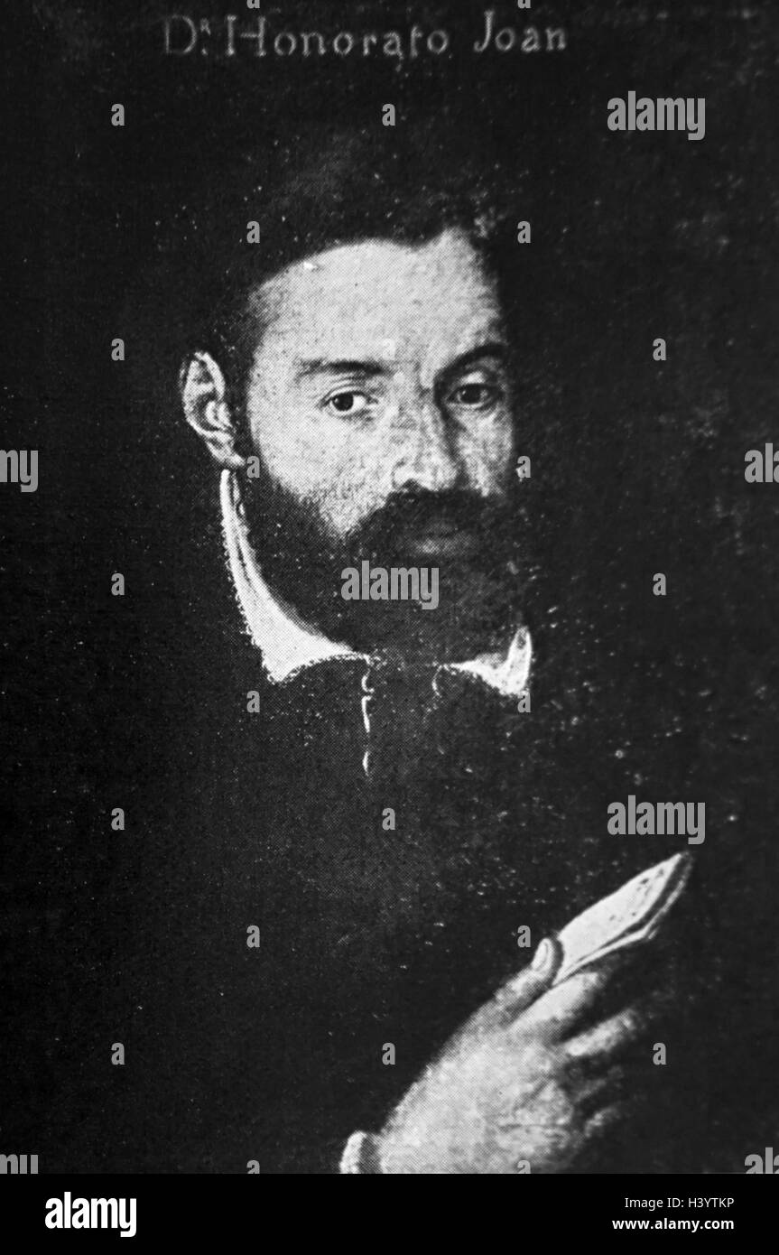 Portrait of Dr. Honorato Joan. Dated 16th Century Stock Photo - Alamy