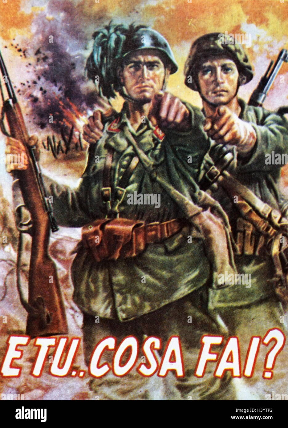 Mussolini poster hi-res stock photography and images - Alamy