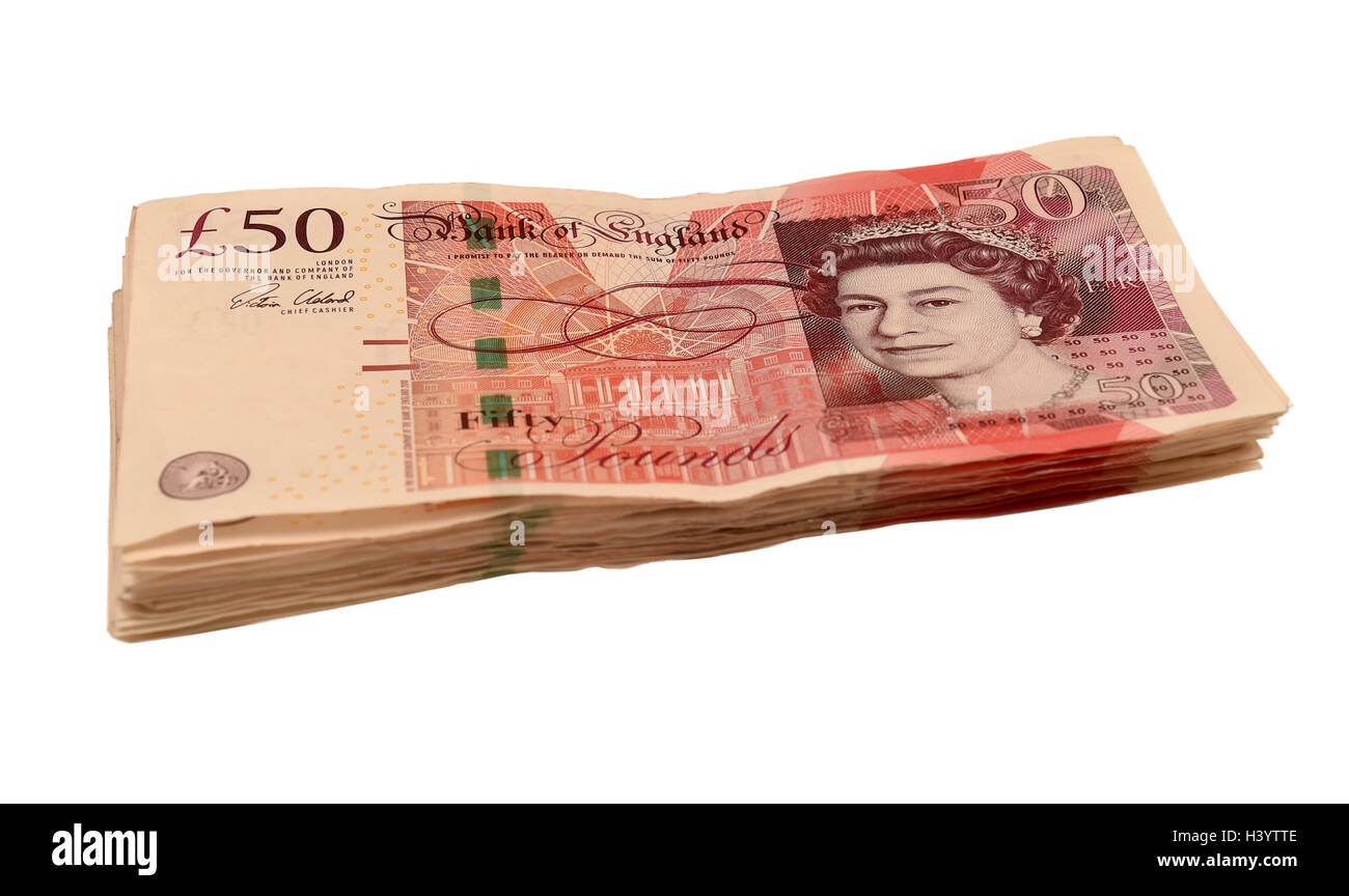 Money, fifty pound notes, banknotes, banknote, cash, currency, sterling ...