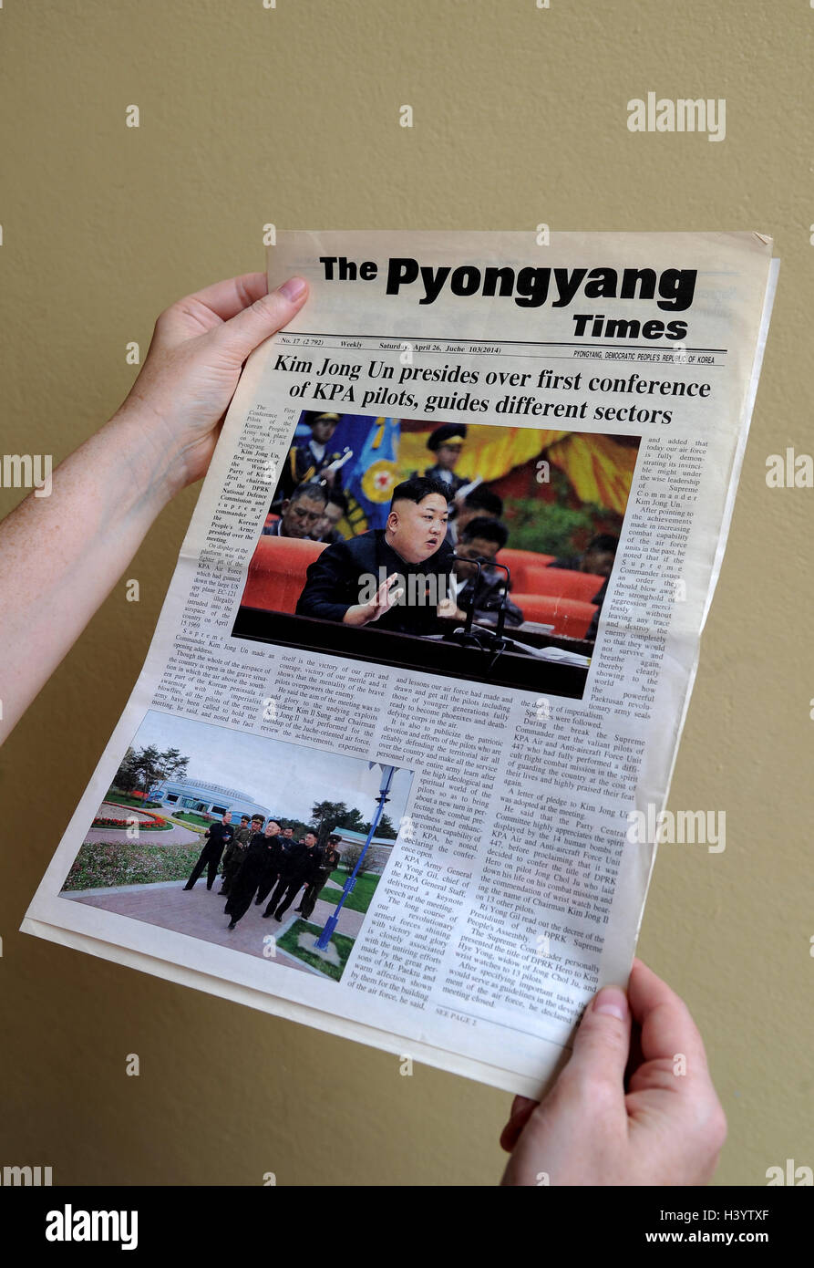 The Pyongyang Times newspaper, North Korea Stock Photo - Alamy
