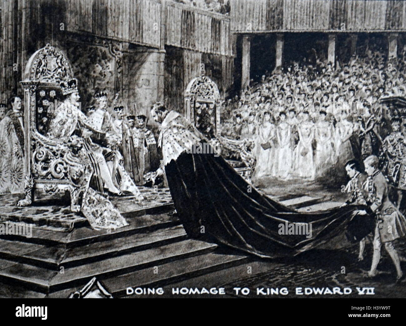 Painting of King Edward VII (1841-1910) during his coronation. Dated ...