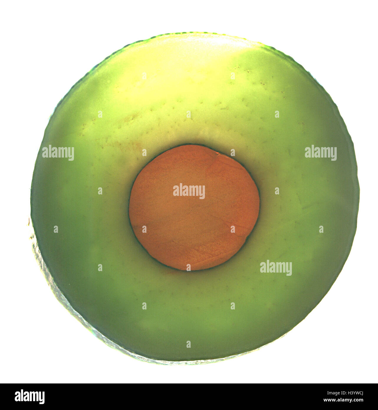 Avocado slice, core, close up, avocado, slice, flesh, cross section ...