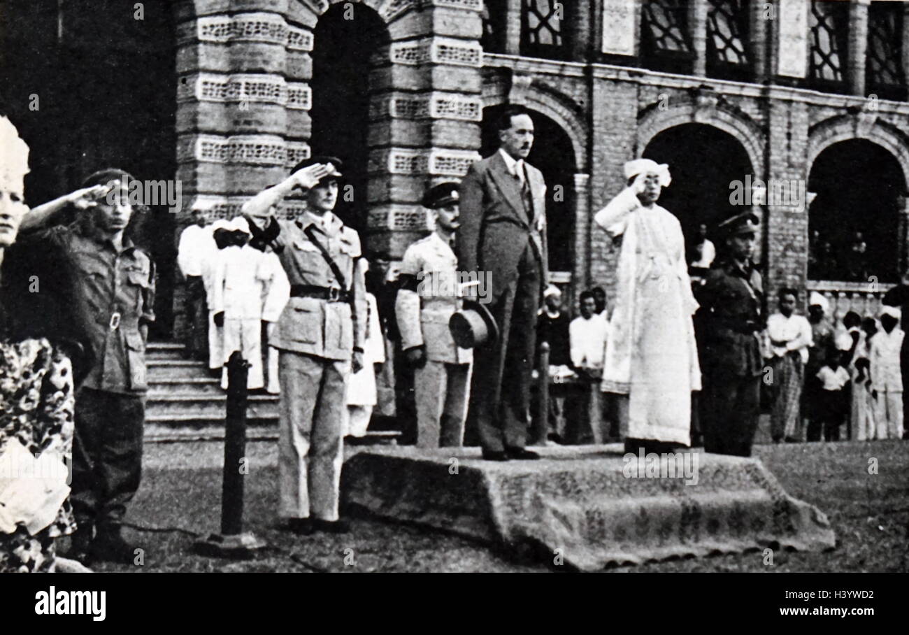 Photograph of Thakin Nu (1898-1974) the last British Governor of Burma ...