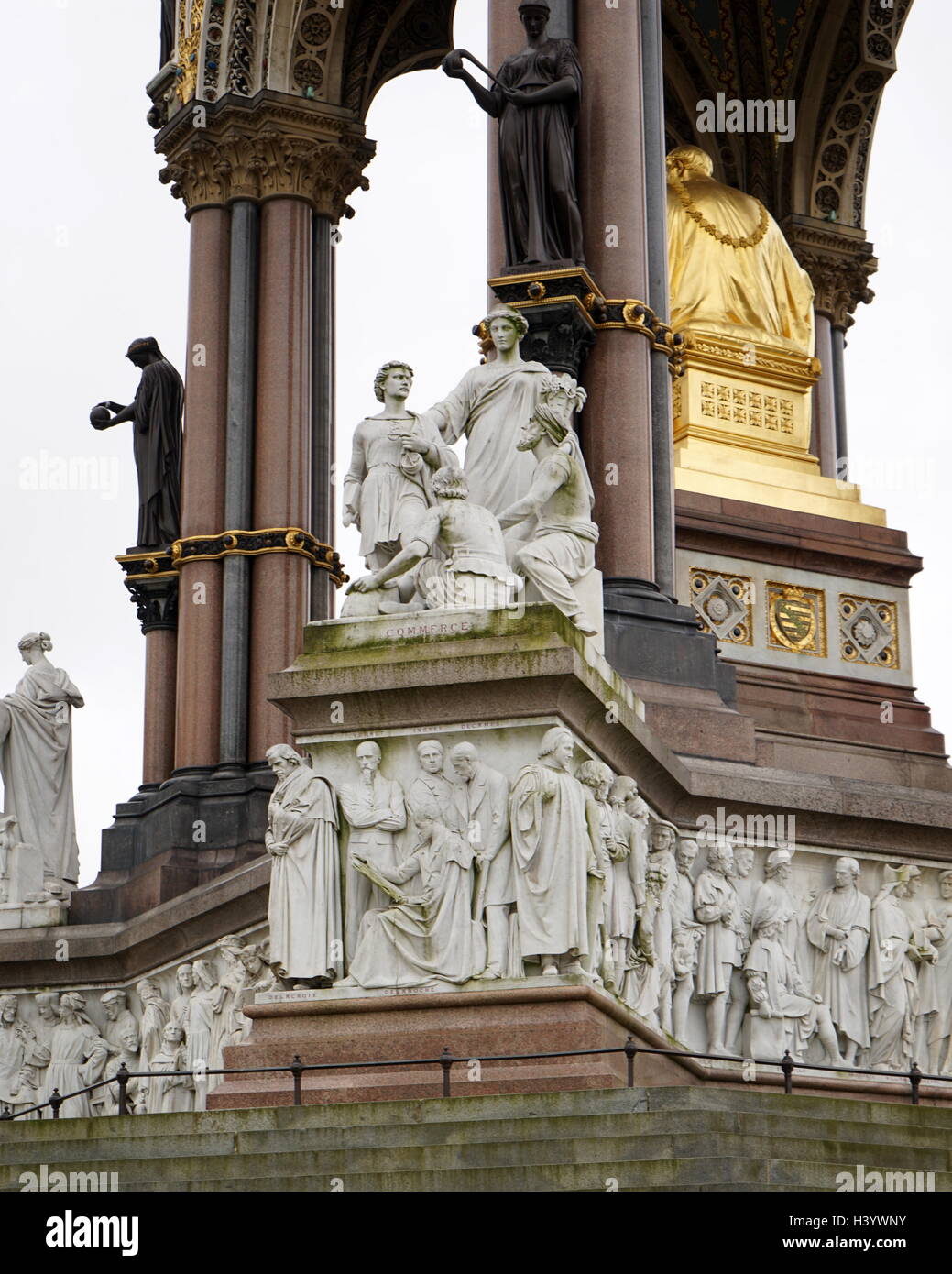 The Albert Memorial in Kensington Gardens, London. Commissioned by ...
