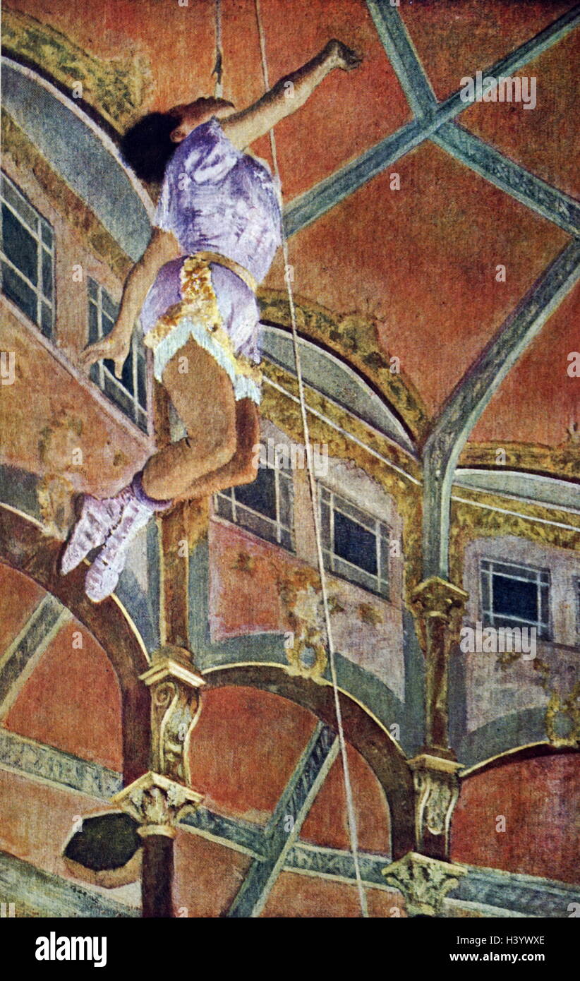 Painting titled 'La La at the Circus Fernando' by Edgar Degas (1834 ...