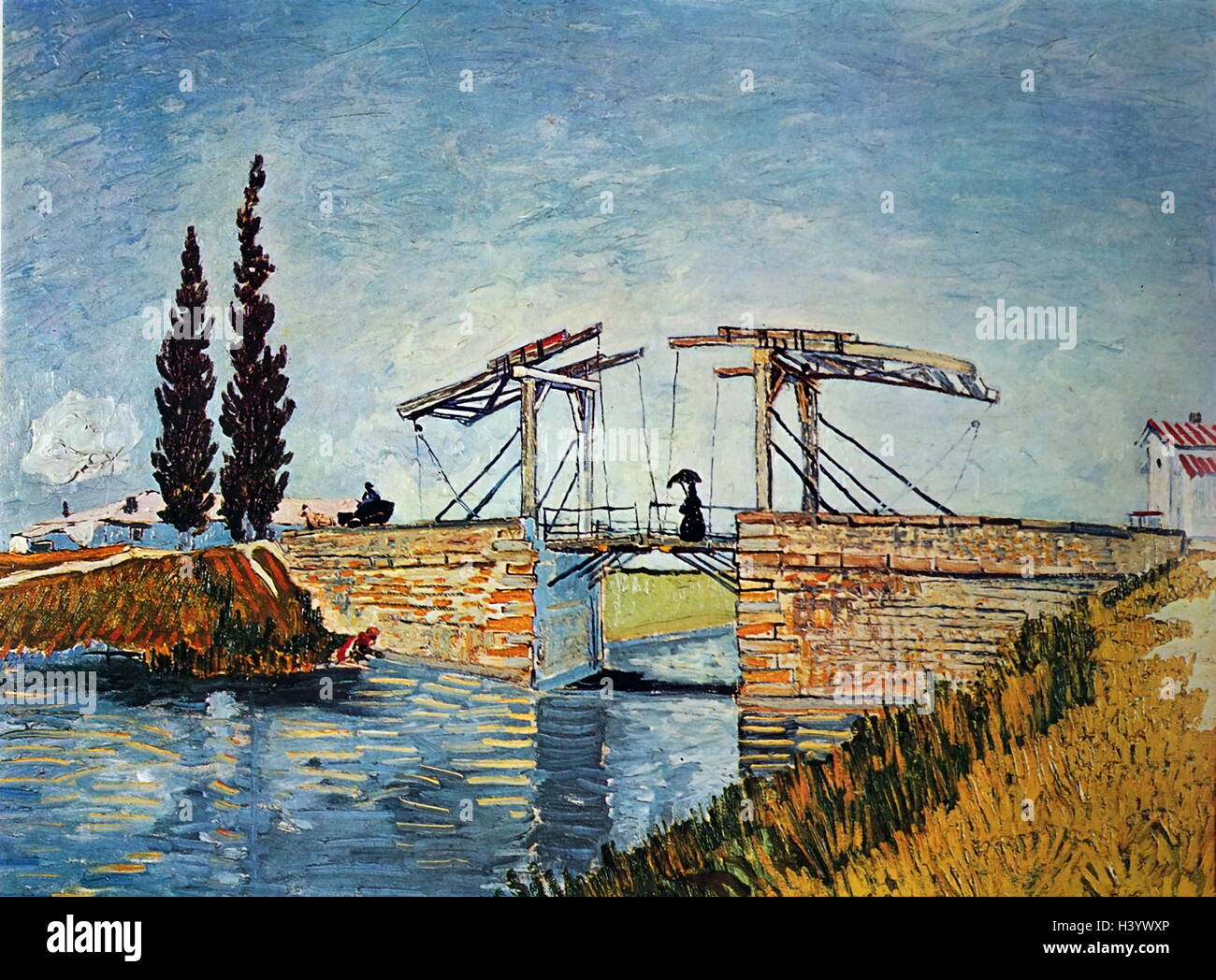 Painting titled 'Bridge at Langlors' by Vincent van Gogh (1853-1890) a ...
