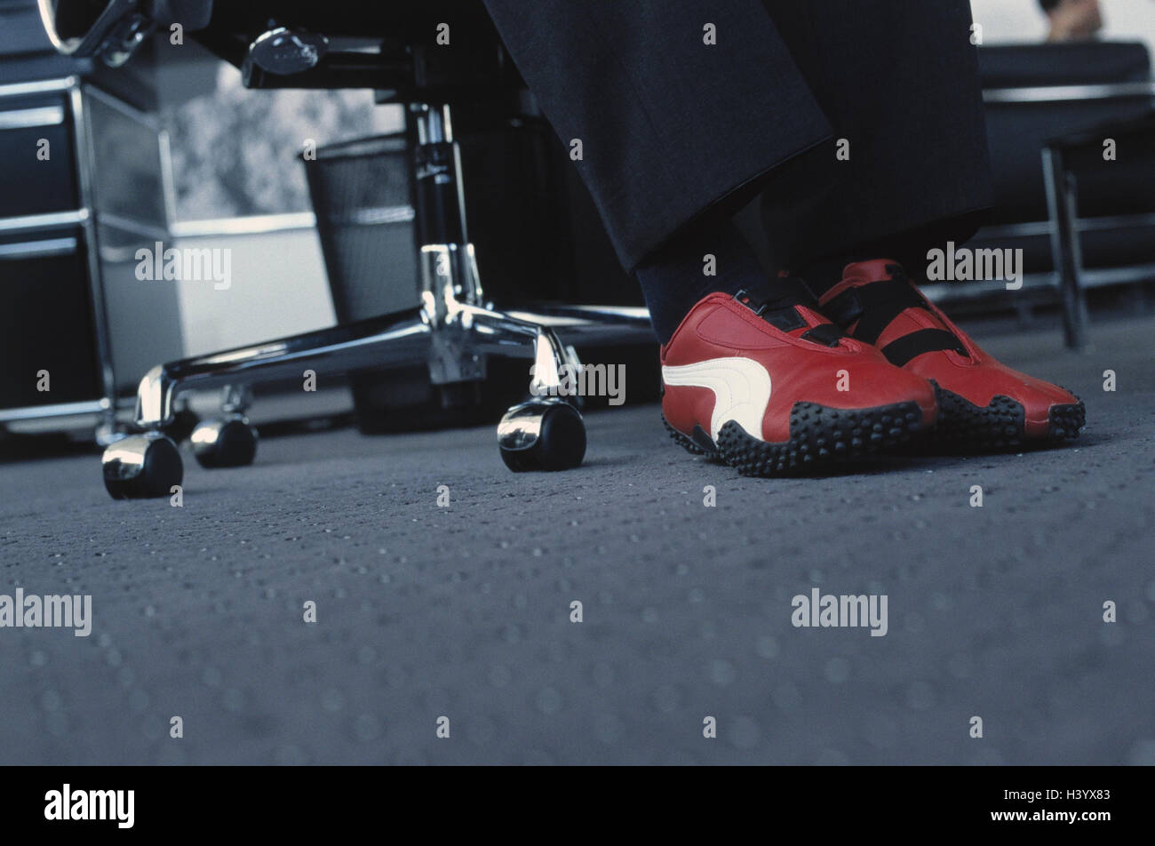 Office, man, detail, feet, shoes, red, business, businessman, clerk ...