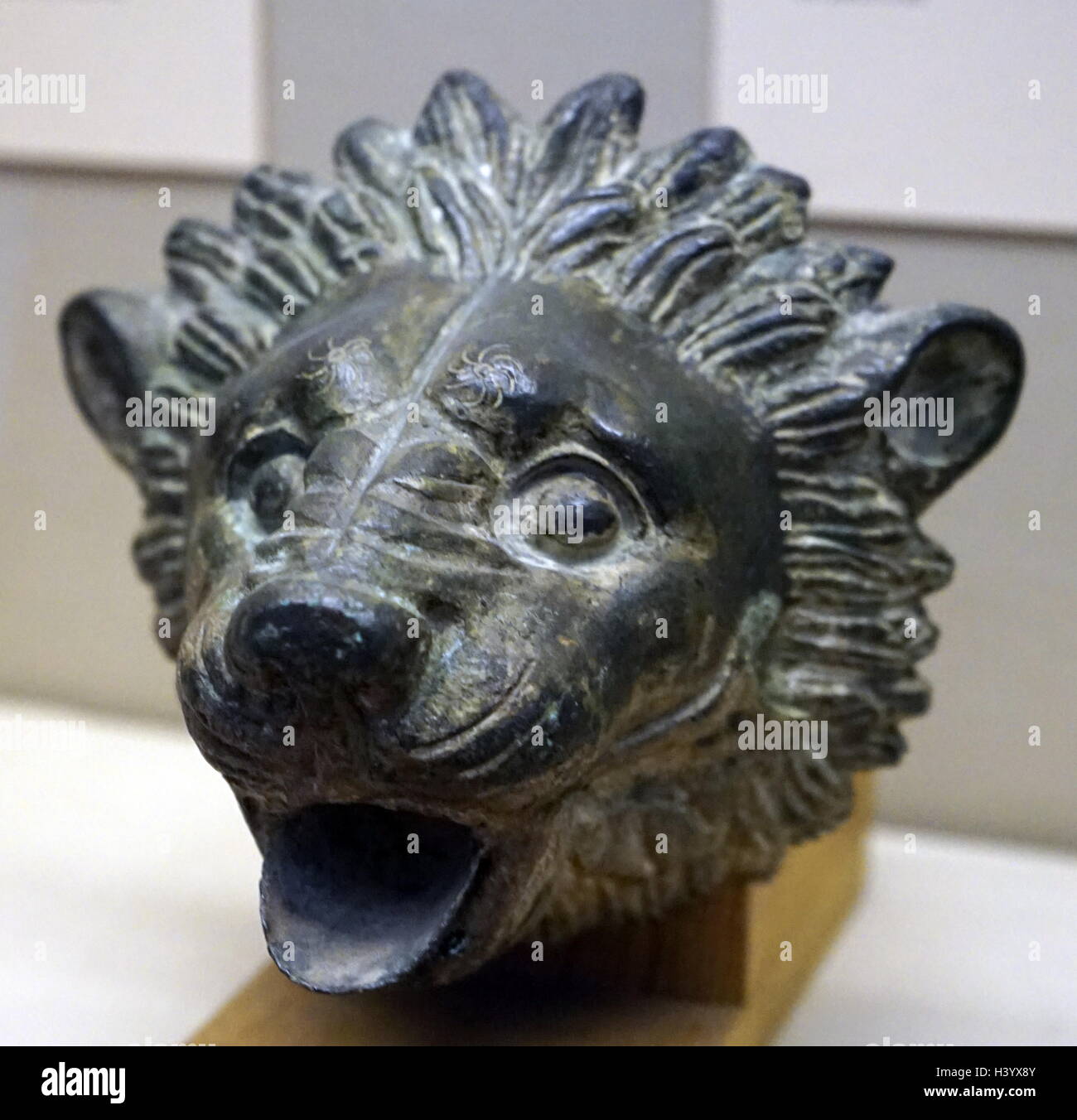 Ancient Roman terracotta water- spout. Dated 1st Century Stock Photo ...