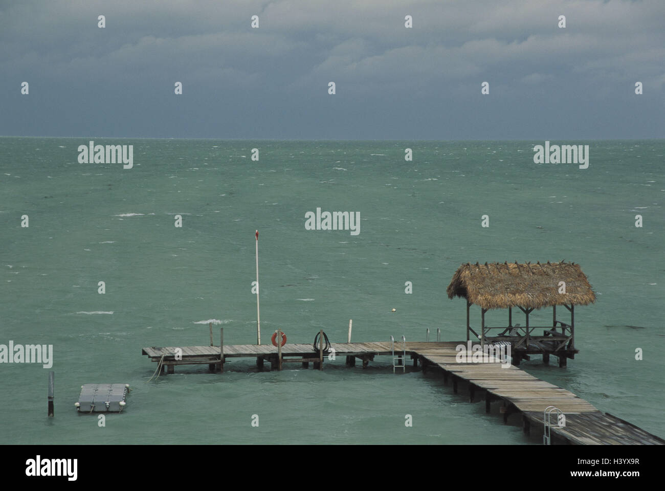 The USA, Florida, Florida Keys, Pigeon, Key, jetty, America, sea ...