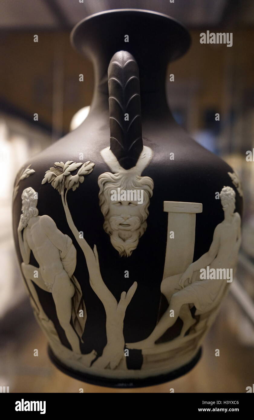 Portland Vase, a Roman cameo glass vase. Dated 1st Century Stock Photo ...