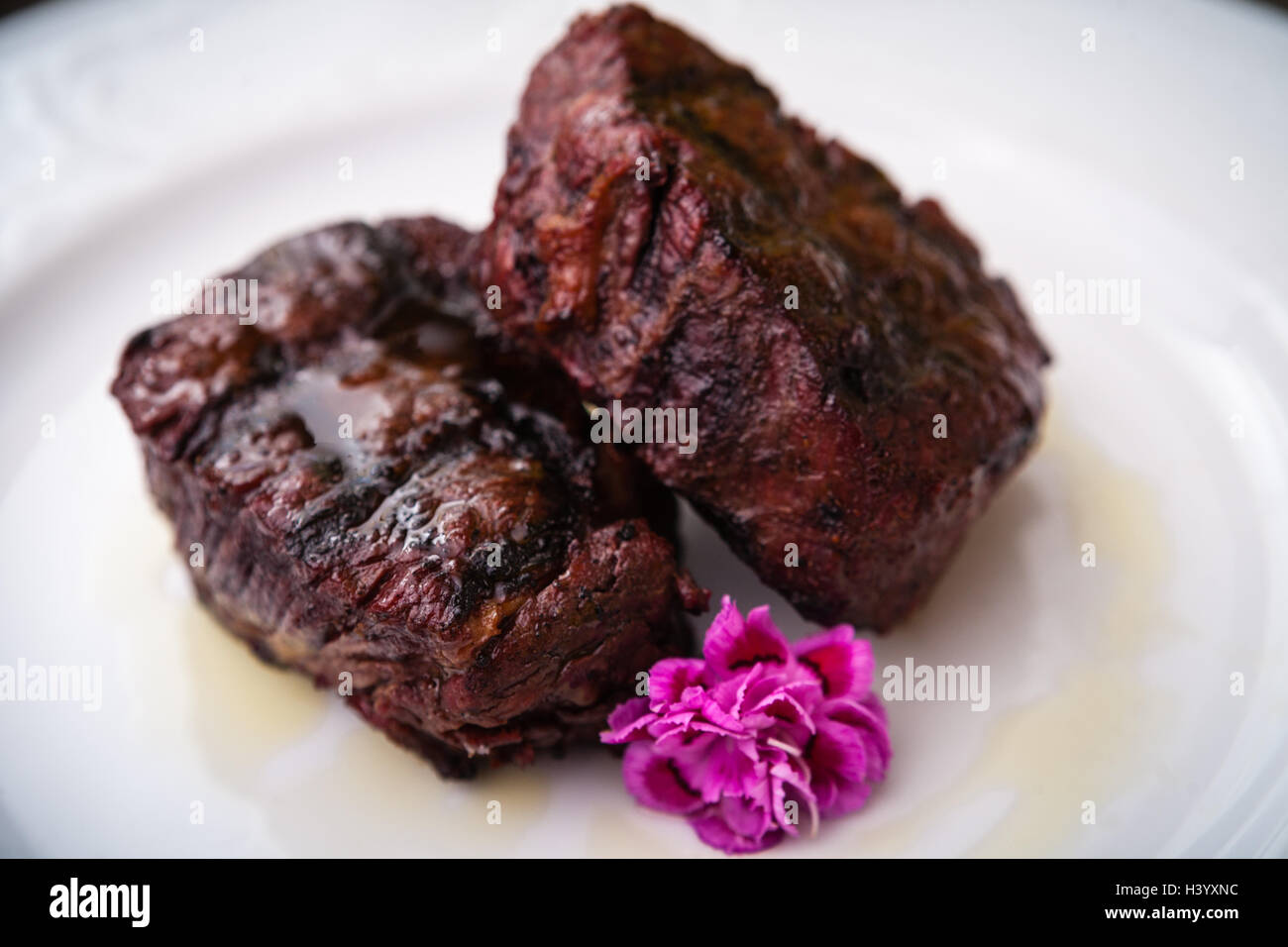 Filet mignon meal Stock Photo - Alamy