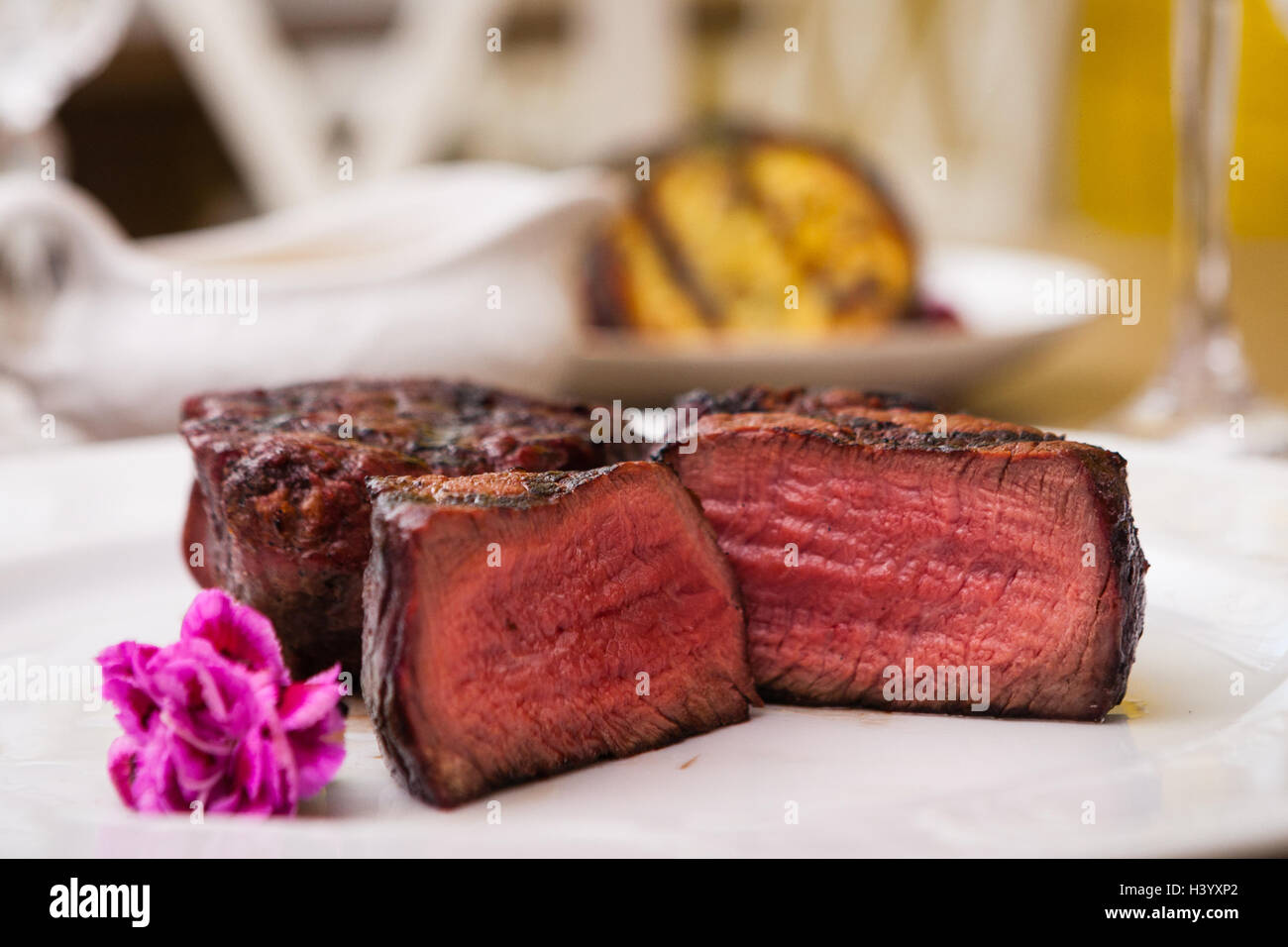 Filet mignon meal Stock Photo - Alamy