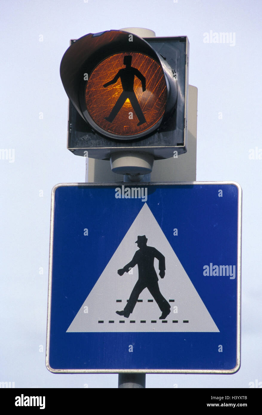 Pedestrian crossing light, light signal, road sign, crosswalk, traffic ...