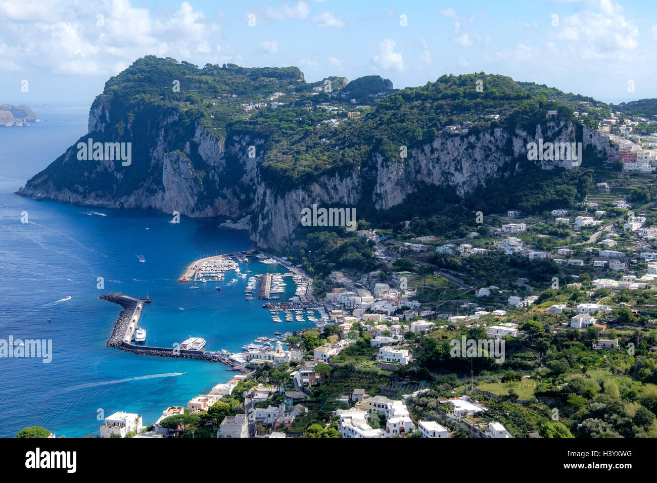 Aerial view of Marina Grande, Capri, Italy Stock Photo - Alamy